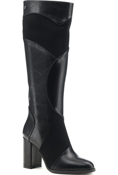 İnci Terkıt.z 1pr Siyah Kadın Topuklu Çizme