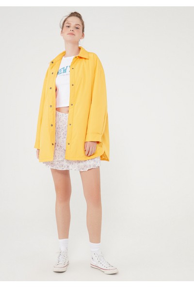 Mavi Kadın Cepli Sarı Ceket 110913-35715