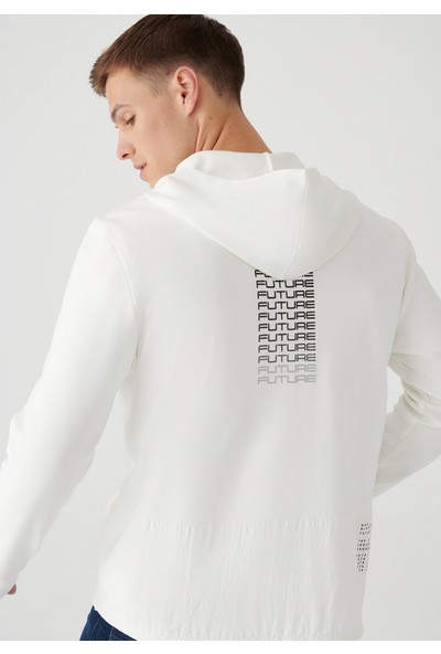 Mavi Erkek Black Pro Baskılı Beyaz Sweatshirt 0610216-620