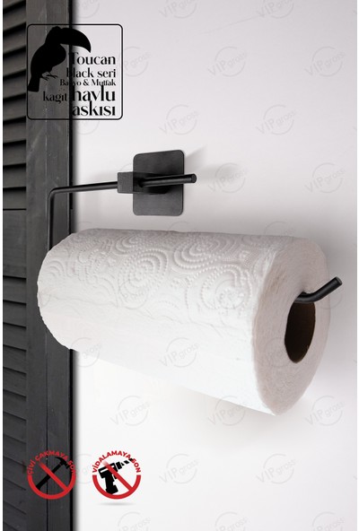 Vip Gross Kağıt Rulo Havluluk Peçetelik Yapışkanlı Siyah Vip Gross Kağıt Rulo Havluluk Peçetelik Yapışkanlı Siyah