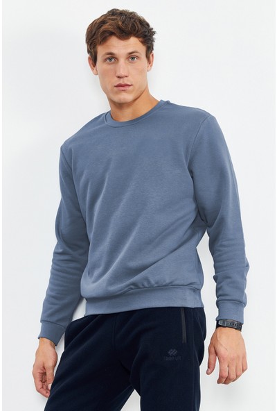 Tommy Life Tommylife Petrol Erkek Basic O Yaka Rahat Form Sweatshirt - 88053 Tommy Life Tommylife Petrol Erkek Basic O Yaka Rahat Form Sweatshirt - 88053
