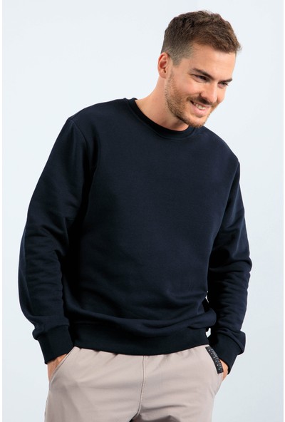 Tommy Life Tommylife Lacivert Erkek Basic O Yaka Rahat Form Sweatshirt - 88053 Tommy Life Tommylife Lacivert Erkek Basic O Yaka Rahat Form Sweatshirt - 88053