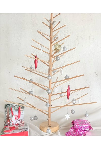 Live Odo El Yapımı Ahşap Çam Ağacı 110 cm Yeniyıl Ağacı