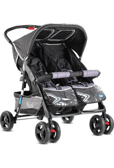 Babyhope P-L İkiz Puset Siyah Füme