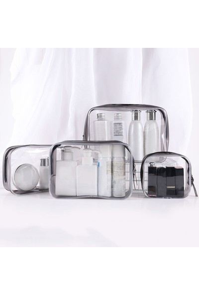 Pasifix 4'lü Taşınabilir Şeffaf Seyahat Makyaj Çantası Seti (Yurt Dışından) Pasifix 4'lü Taşınabilir Şeffaf Seyahat Makyaj Çantası Seti (Yurt Dışından)