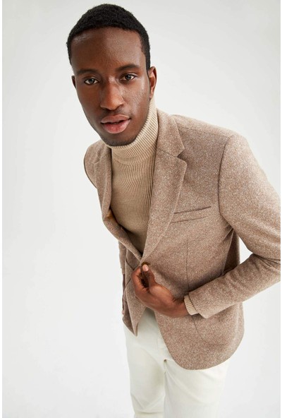 DeFacto Slim Fit Astarlı Blazer Ceket X0706AZ21WN