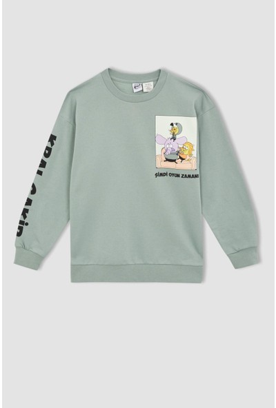 DeFacto Erkek Çocuk Sweatshirt Kral Şakir Lisanslı Relax Fit Bisiklet Yaka İnce Sweatshirt Kumaşı W2530A621CW DeFacto Erkek Çocuk Sweatshirt Kral Şakir Lisanslı Relax Fit Bisiklet Yaka İnce Sweatshirt Kumaşı W2530A621CW