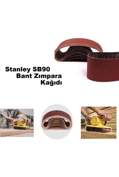 Nipower Stanley SB90 Uyumlu Bant Zımpara Kağıdı 8 Parça Nipower Stanley SB90 Uyumlu Bant Zımpara Kağıdı 8 Parça