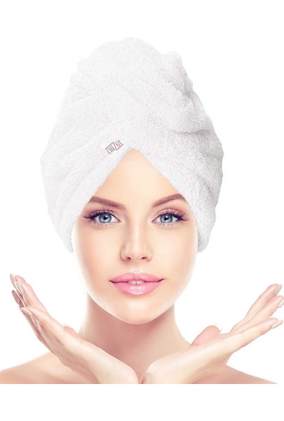 Chizgy Mikrofiber Düğmeli Saç Havlusu Saç Bonesi Saç Kurulama Bonesi