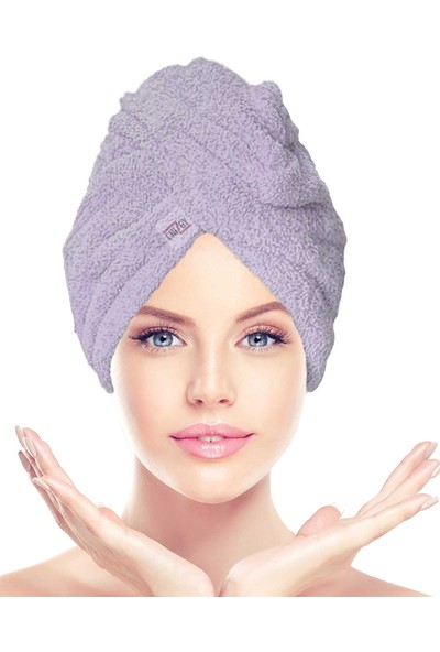 Chizgy Mikrofiber Düğmeli Saç Havlusu Saç Bonesi Saç Kurulama Bonesi