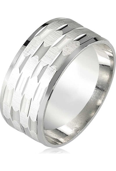 Gumush Gümüş Rodyumlu Alyans