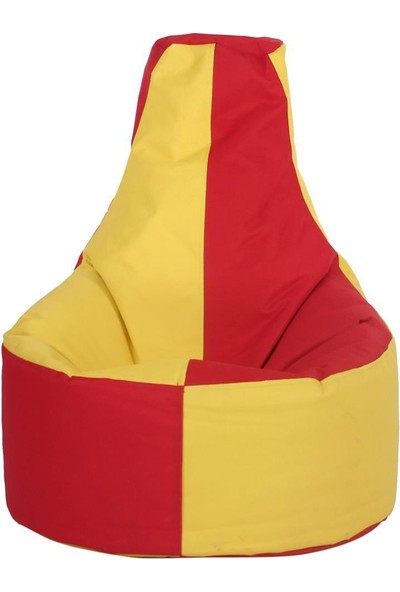 Bambi Sarı & Kırmızı Armut Koltuk Küçük Boy Denye 67 x 60 x 25 cm