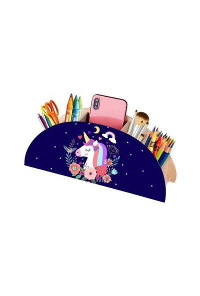 Notpa Ahşap Gece Unicorn Çocuklar Için Masaüstü Kalemlik Notpa Ahşap Gece Unicorn Çocuklar Için Masaüstü Kalemlik