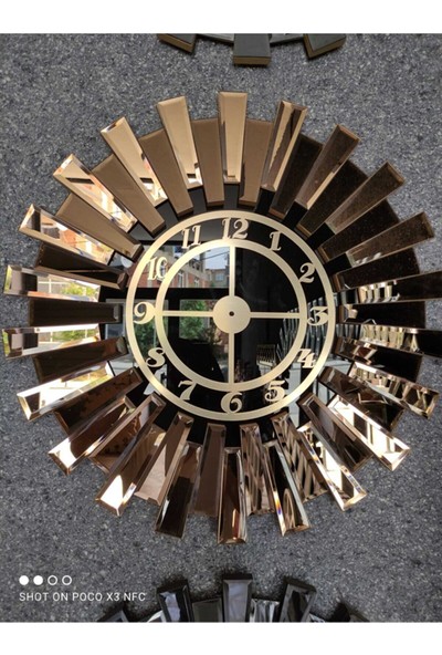 Zey Designer Bronz Aynalı Saat Zey Designer Bronz Aynalı Saat