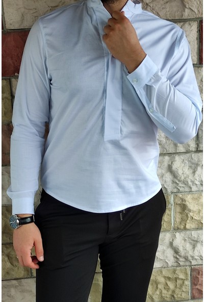 Karanfilden Erkek Gömleği, Yarım Patlı Düğmeli Hakim Yaka Beyaz Pamuk Gömlek ,sofi Karanfilden Erkek Gömleği, Yarım Patlı Düğmeli Hakim Yaka Beyaz Pamuk Gömlek ,sofi