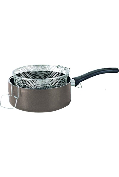 Chefs Onyx Teflon Patates Cips Kızartma Tenceresi 22 cm Chefs Onyx Teflon Patates Cips Kızartma Tenceresi 22 cm