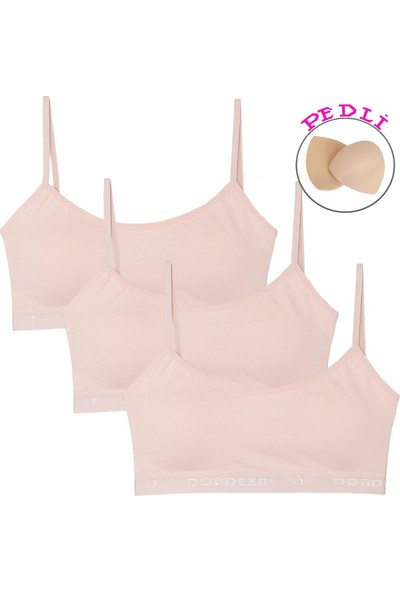 İlbaş Genç Kız Yarım Atlet Ip Askı Pedli Büstiyer 3'lü Set İlbaş Genç Kız Yarım Atlet Ip Askı Pedli Büstiyer 3'lü Set