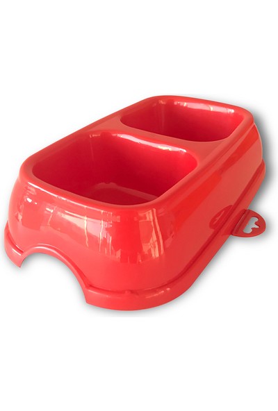 Magic Cat Box Kedi Mama ve Su Kabı Büyük Boy Kırmızı