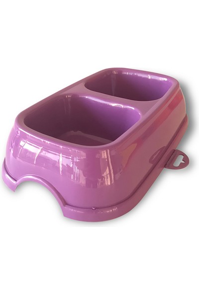 Magic Cat Box Kedi Mama ve Su Kabı Büyük Boy Mor