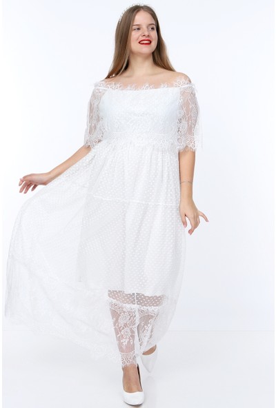 Macfly Madonna Yaka Tül Kumaş Şifon