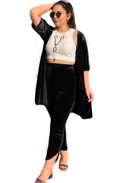 Macfly Cepli Ikili Alt Üst Kadife Takim