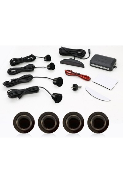 Techmaster Dijital Ekranlı Araç Park Sensörü Ses Ikazlı 18MM 4 Sensörlü Siyah Techmaster Dijital Ekranlı Araç Park Sensörü Ses Ikazlı 18MM 4 Sensörlü Siyah