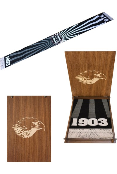 Beşiktaş Lisanslı Dokuma Kaşkol Atkı Bjk 1903 Hediye Kartal Kutulu Beşiktaş Lisanslı Dokuma Kaşkol Atkı Bjk 1903 Hediye Kartal Kutulu