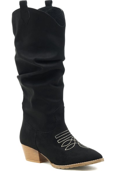 Butigo Kolly 1pr Siyah Kadın Topuklu Çizme