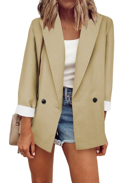 Farfi Kadınlar Için Kayısı Renk Blazer Ceket (Yurt Dışından) Farfi Kadınlar Için Kayısı Renk Blazer Ceket (Yurt Dışından)