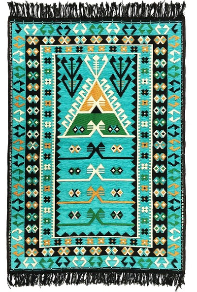 Shark Anadolu Seccade Kilim 6 Mavi