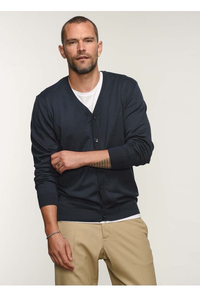 People By Fabrika Lacivert Erkek Hırka