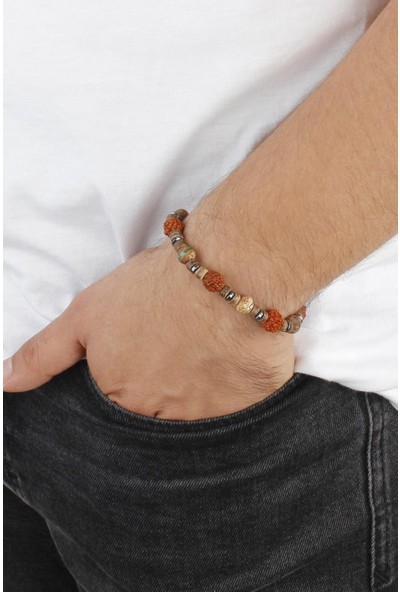 Madame Concept El Yapımı Otantik Tibet Akiği ve Hematit Taşlı Erkek Bileklik Madame Concept El Yapımı Otantik Tibet Akiği ve Hematit Taşlı Erkek Bileklik