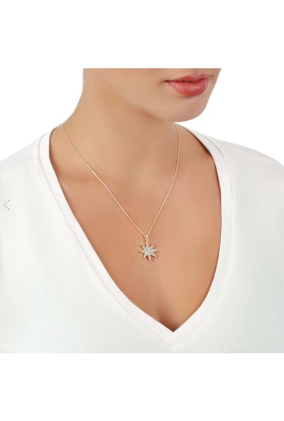 I-She Concept Tek Taşlı Güneş Zirkon Kolye GOLDZRKN-1012 I-She Concept Tek Taşlı Güneş Zirkon Kolye GOLDZRKN-1012