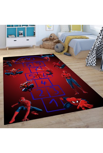 Branqusi Çocuk Odası Oyun Halısı Kaymaz Taban Spiderman Seksek Desenli 60 x 100 cm Branqusi Çocuk Odası Oyun Halısı Kaymaz Taban Spiderman Seksek Desenli 60 x 100 cm