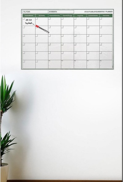 Tekno İstanbul Manyetik Yapışkanlı Bir Aylık Program Planlayıcı Takvim 85X56 cm Tekno İstanbul Manyetik Yapışkanlı Bir Aylık Program Planlayıcı Takvim 85X56 cm