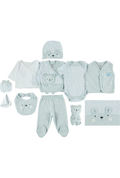 Miniworld Erkek Bebek 10'lu Zıbın Takımı Yenidoğan Mavimelanj Miniworld Erkek Bebek 10'lu Zıbın Takımı Yenidoğan Mavimelanj