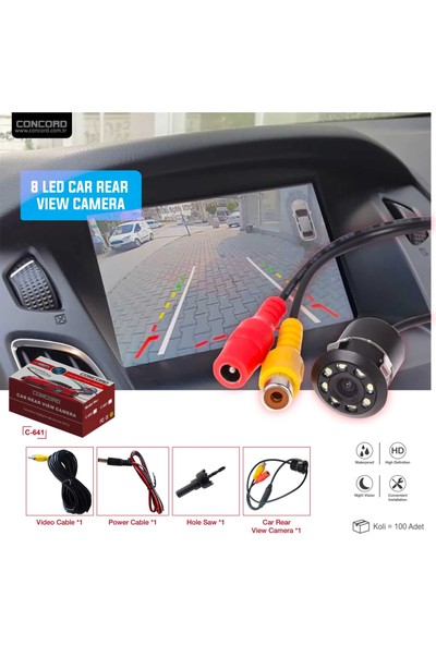 Edtuning Diğer Gece Görüşlü Araç Geri Görüş Kamerası Concord C-641
