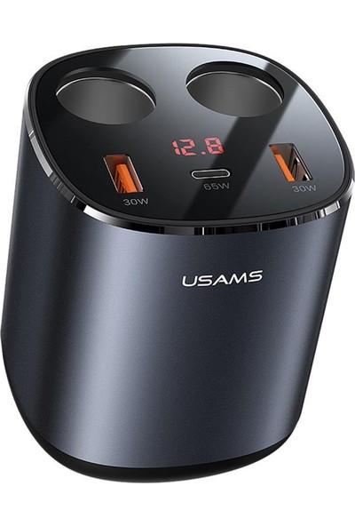 Usams US-CC151 Dijital Göstergeli 2X30W USB+1X65W PD+2X60W Çakmaklık 245W Araç Hızlı Şarj Usams US-CC151 Dijital Göstergeli 2X30W USB+1X65W PD+2X60W Çakmaklık 245W Araç Hızlı Şarj