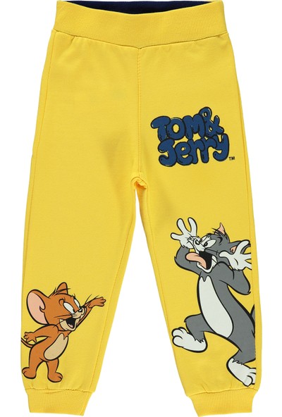 Tom And Jerry Erkek Çocuk Eşofman Altı 2-5 Yaş Hardal