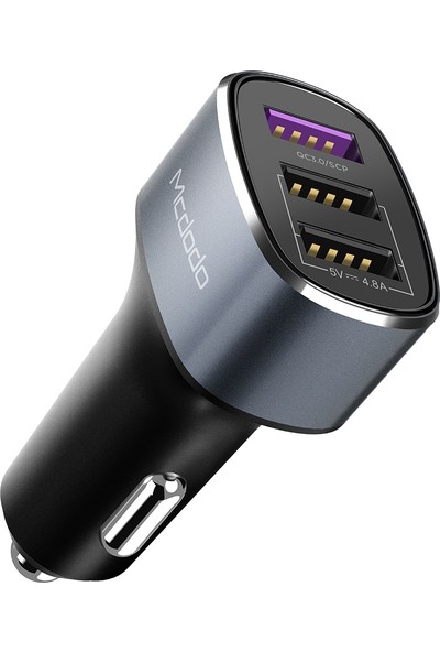 Mcdodo CC-6570 42W Qc3.0 3usb Çıkışlı Süper Hızlı Araç Çakmak Şarj Cihazi-Gri