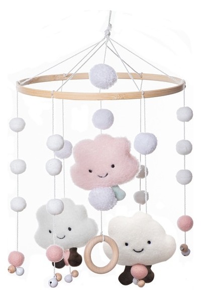 Süper Market Keçe Bulut Figürlü Beyaz Beşik Dönencesi (Yurt Dışından) Süper Market Keçe Bulut Figürlü Beyaz Beşik Dönencesi (Yurt Dışından)