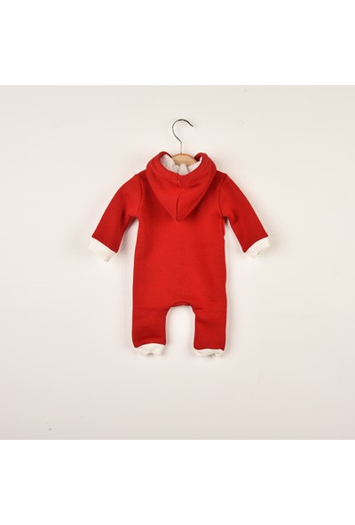 Necix's Bebek Happy New Year Yazılı Fermuarlı Kapüşonlu Tulum-Kırmızı Necix's Bebek Happy New Year Yazılı Fermuarlı Kapüşonlu Tulum-Kırmızı