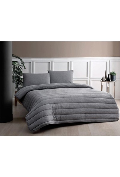 Taç Natura Çift Kişilik Yorgan Seti Antrasit Taç Natura Çift Kişilik Yorgan Seti Antrasit