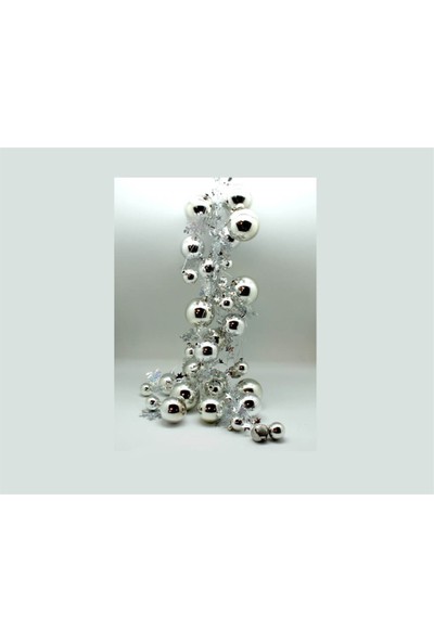 Parti Adresi Yılbaşı Topu Garland Gümüş Parti Adresi Yılbaşı Topu Garland Gümüş