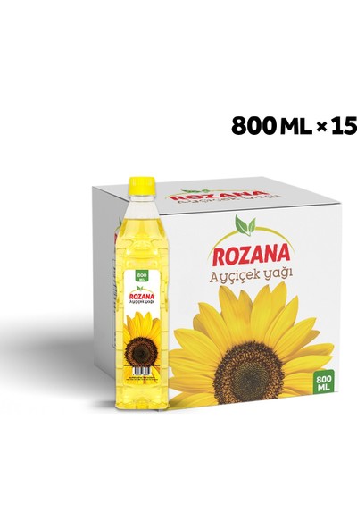 Rozana Aycıcek Yag 800 ml 15'li