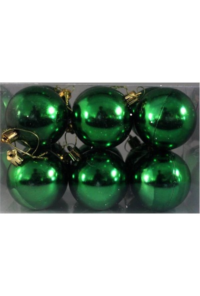 Parti Adresi Yılbaşı Topu Yeşil 8 cm 6'lı Parti Adresi Yılbaşı Topu Yeşil 8 cm 6'lı
