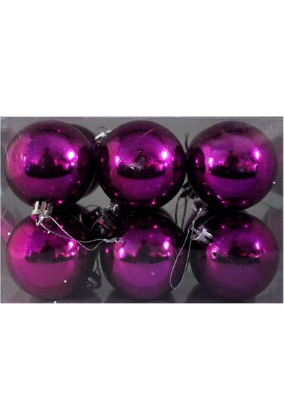 Parti Adresi Yılbaşı Topu Mor 8 cm 6'lı Parti Adresi Yılbaşı Topu Mor 8 cm 6'lı