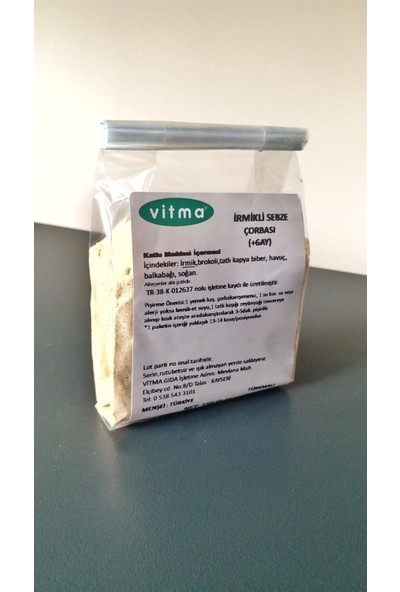 Vitma Irmikli Sebze Çorbası (+6 Ay)