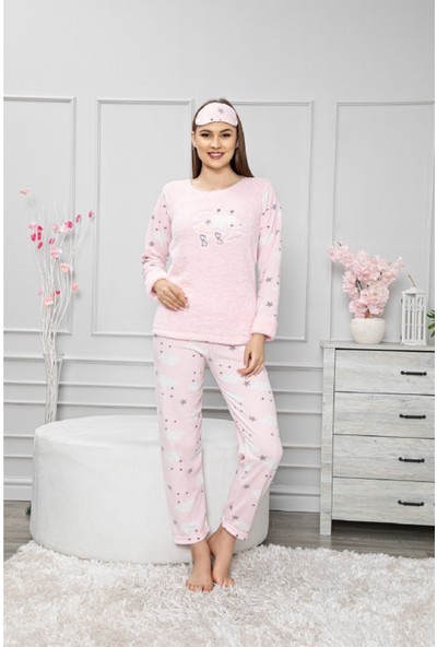 Tampap Kadın Kışlık Polar Peluş Pijama Takımı Tampap 540
