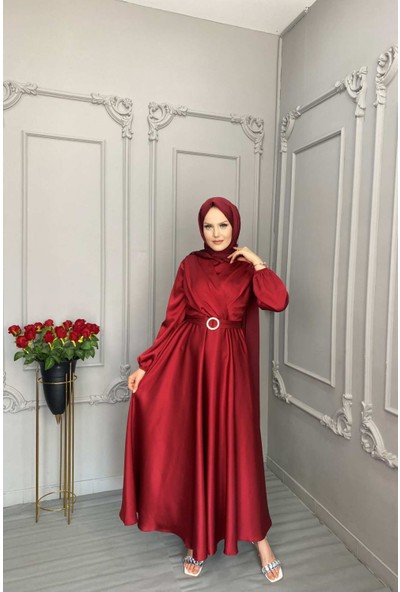 Modarima Halka Kemer Abiye - Bordo